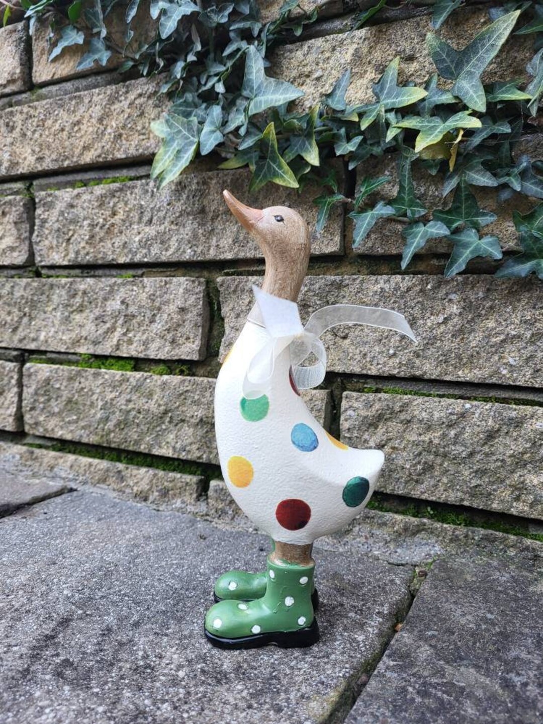 Decorative Duck in Wellies Polka Dot Buttercup and Bees Emma ...