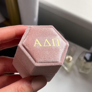 Velvet Badge Box for ALPHA DELTA PI Sorority | Adpi Sorority Gift ...