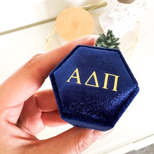 Velvet Badge Box for ALPHA DELTA PI Sorority | Adpi Sorority Gift ...