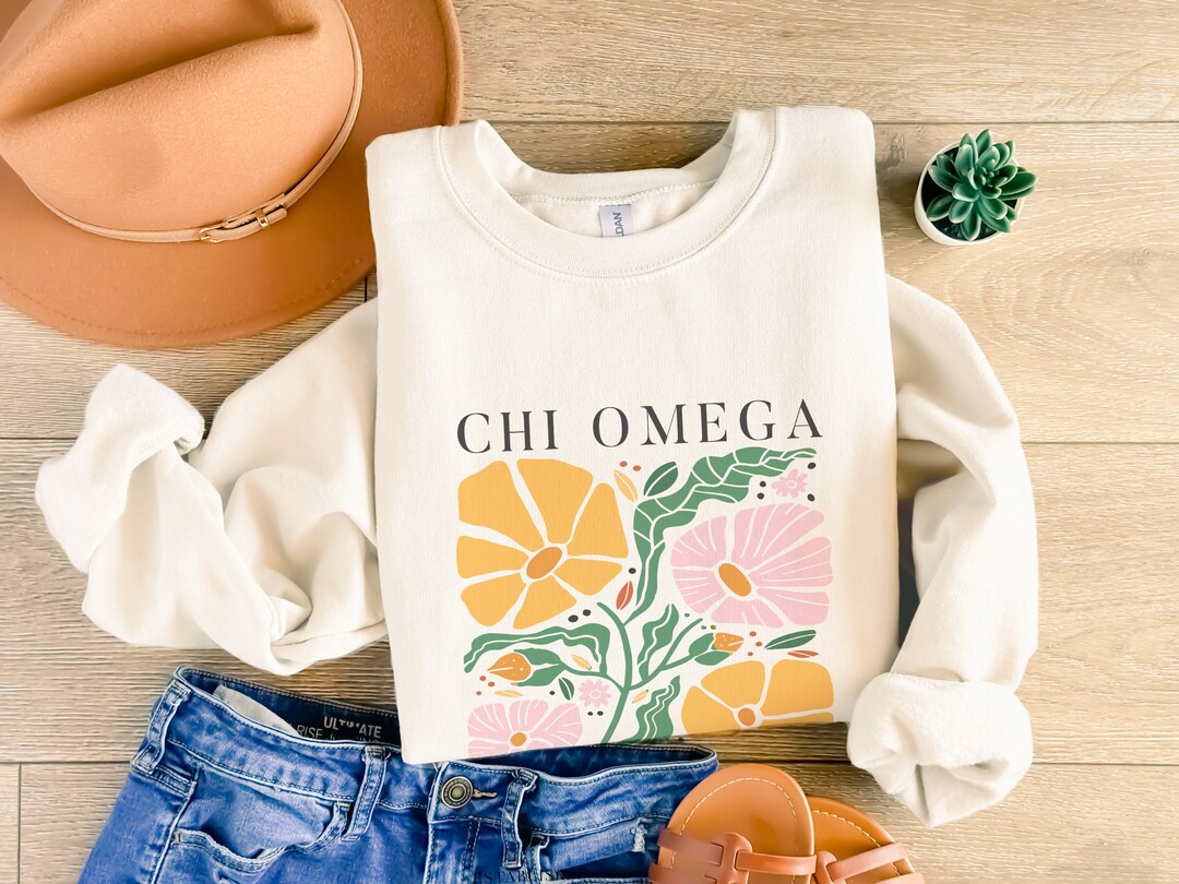 CHI OMEGA Oversized Shirt, Chi O Sweatshirt, Sorority Merch, Hoodie ...