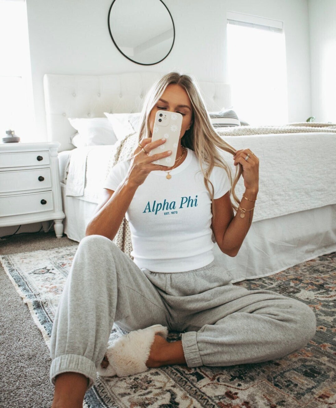 Alpha Phi Baby Tee, Aphi Sorority Merch, Big Little Gift, Greek Apparel ...