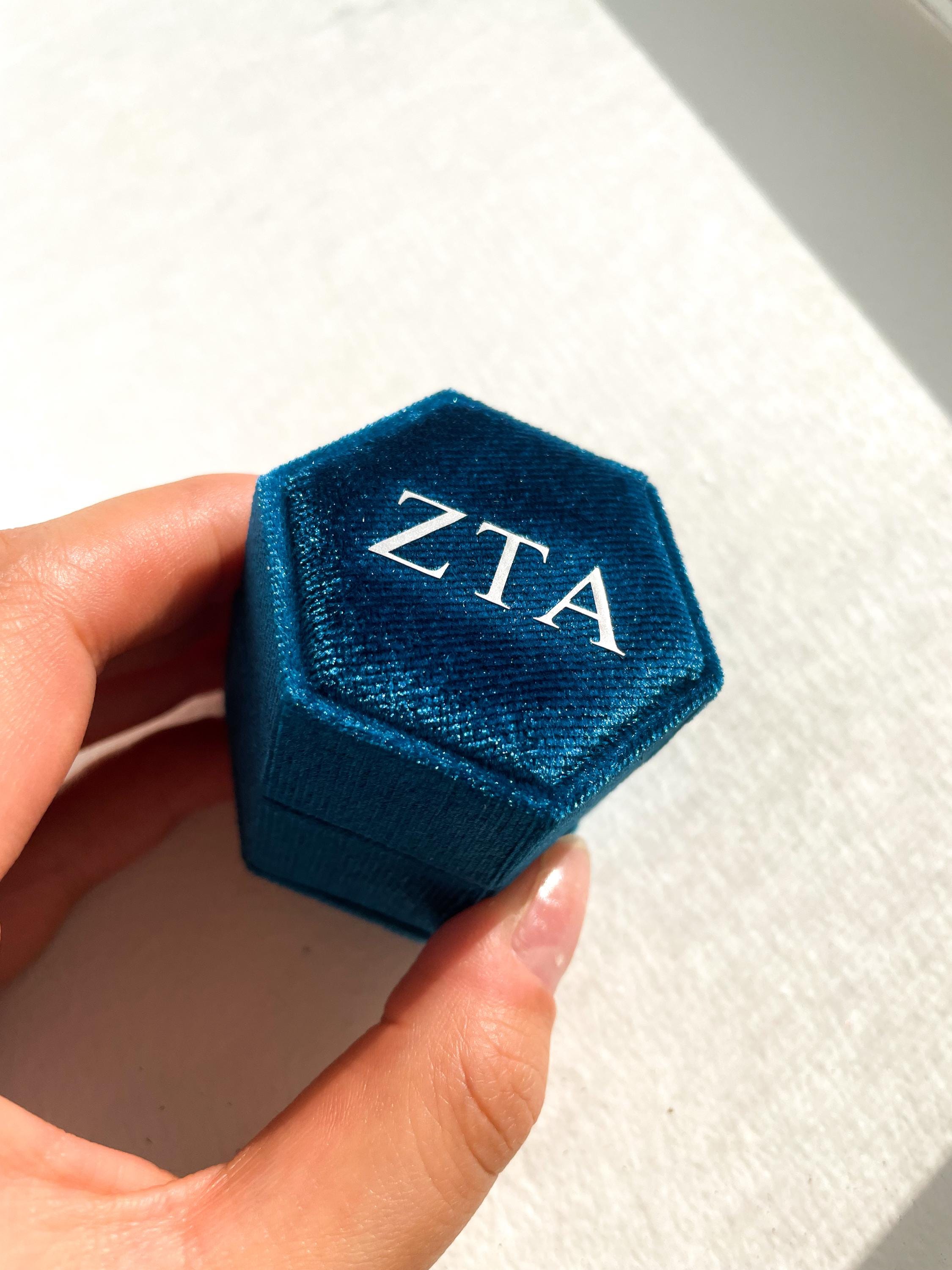 Velvet Badge Box for ZETA TAU ALPHA Sorority | Zta Sorority Gift ...