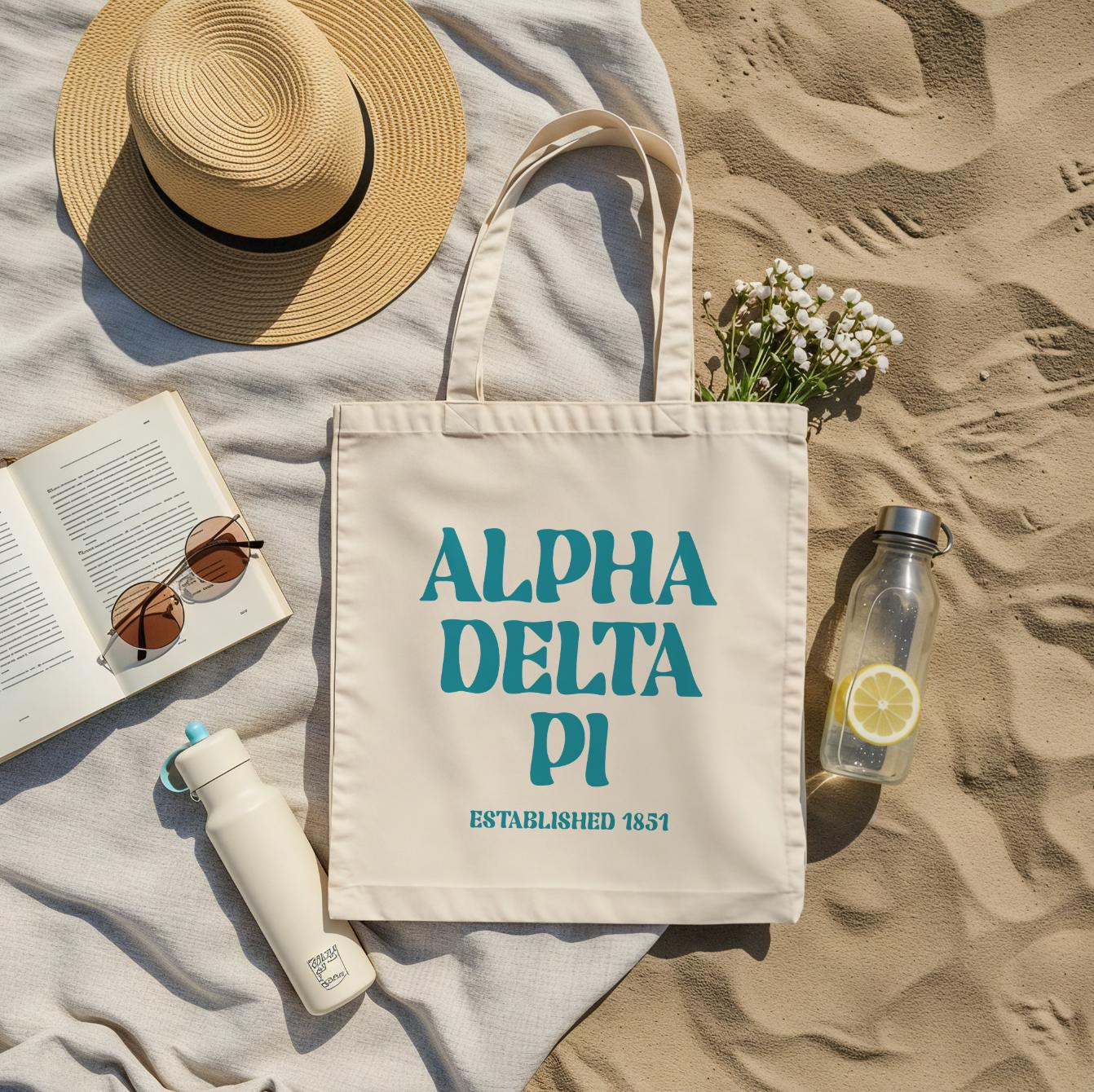 ALPHA DELTA PI Tote Bag | Adpi Tote, Sorority Merch, Big Little Gift ...