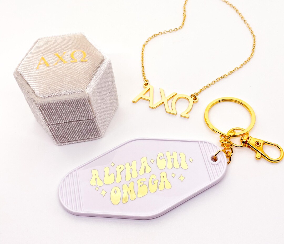 Gift Bundle for ALPHA CHI OMEGA Sorority – Includes: Greek Letter ...