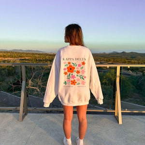 KAPPA DELTA Oversized Floral Shirt, Kaydee Sweatshirt, Sorority Merch ...