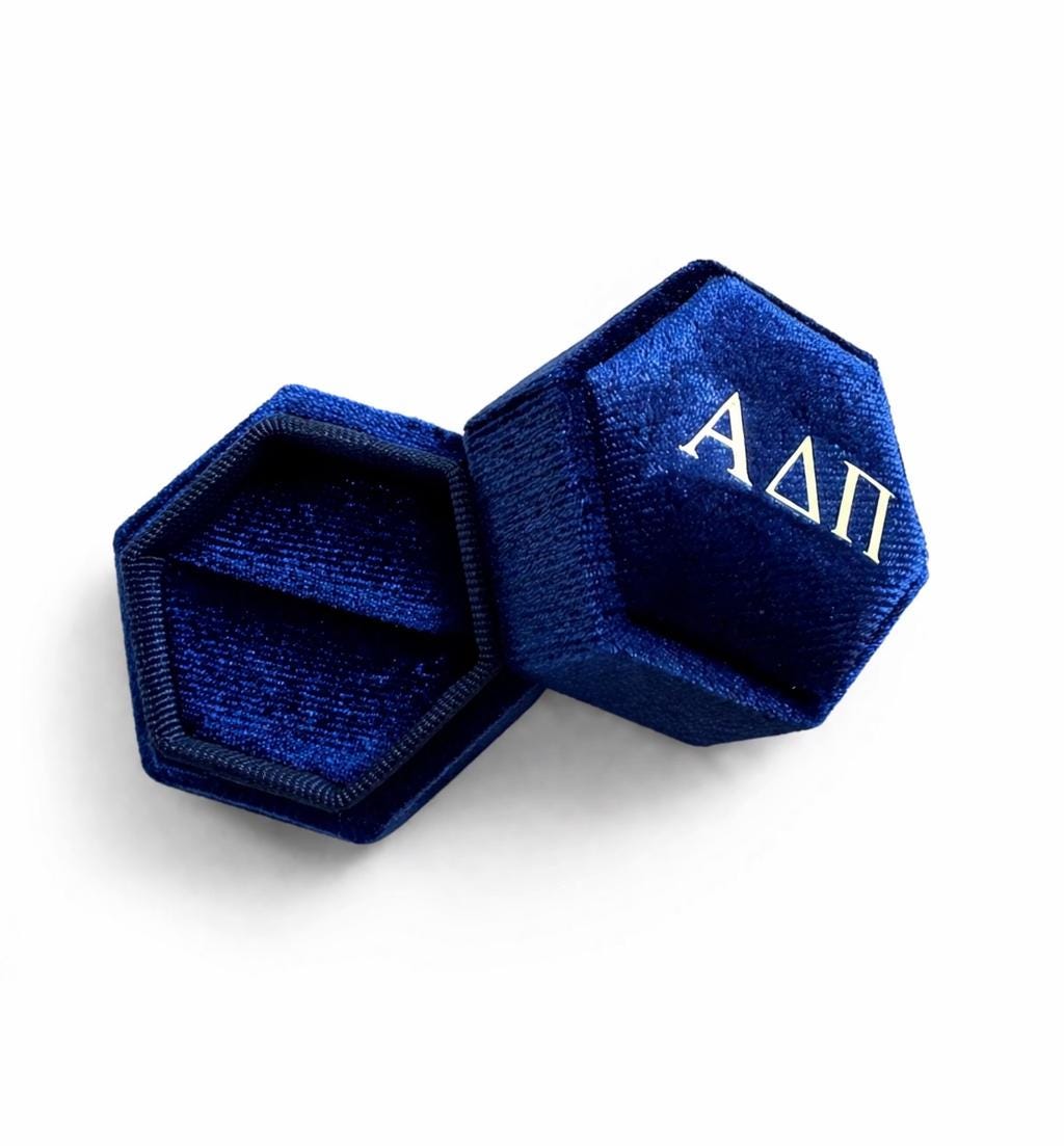 Velvet Badge Box for ALPHA DELTA PI Sorority | Adpi Sorority Gift ...