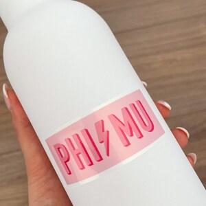 PHI MU Pink Lightning Sticker - Etsy