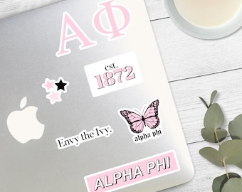 PHI MU Pink Lightning Sticker - Etsy