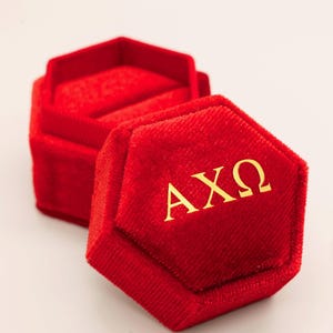 Velvet Badge Box for ALPHA CHI OMEGA Sorority | Axo Sorority Gift ...