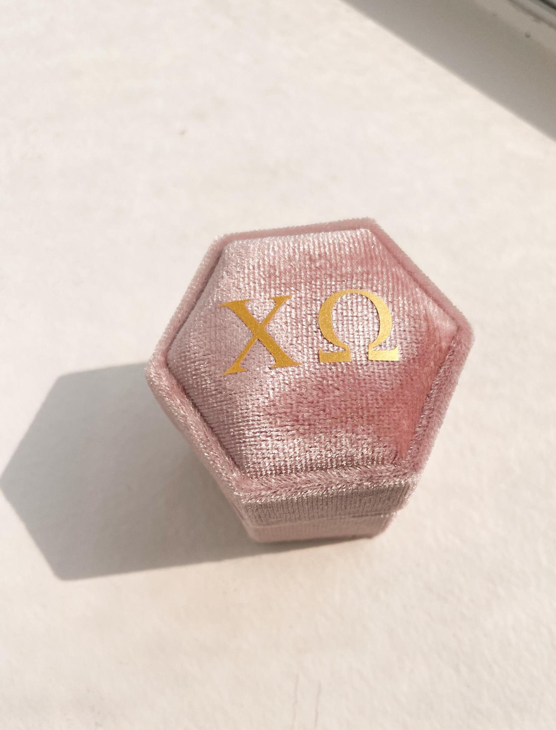 Velvet Badge Box for CHI OMEGA Sorority | Chi O Sorority Gift ...