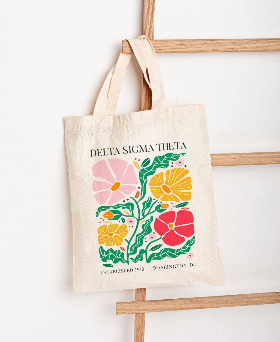 DELTA SIGMA THETA Tote Bag Boho Style Sorority Gift Merch Aeo - Etsy