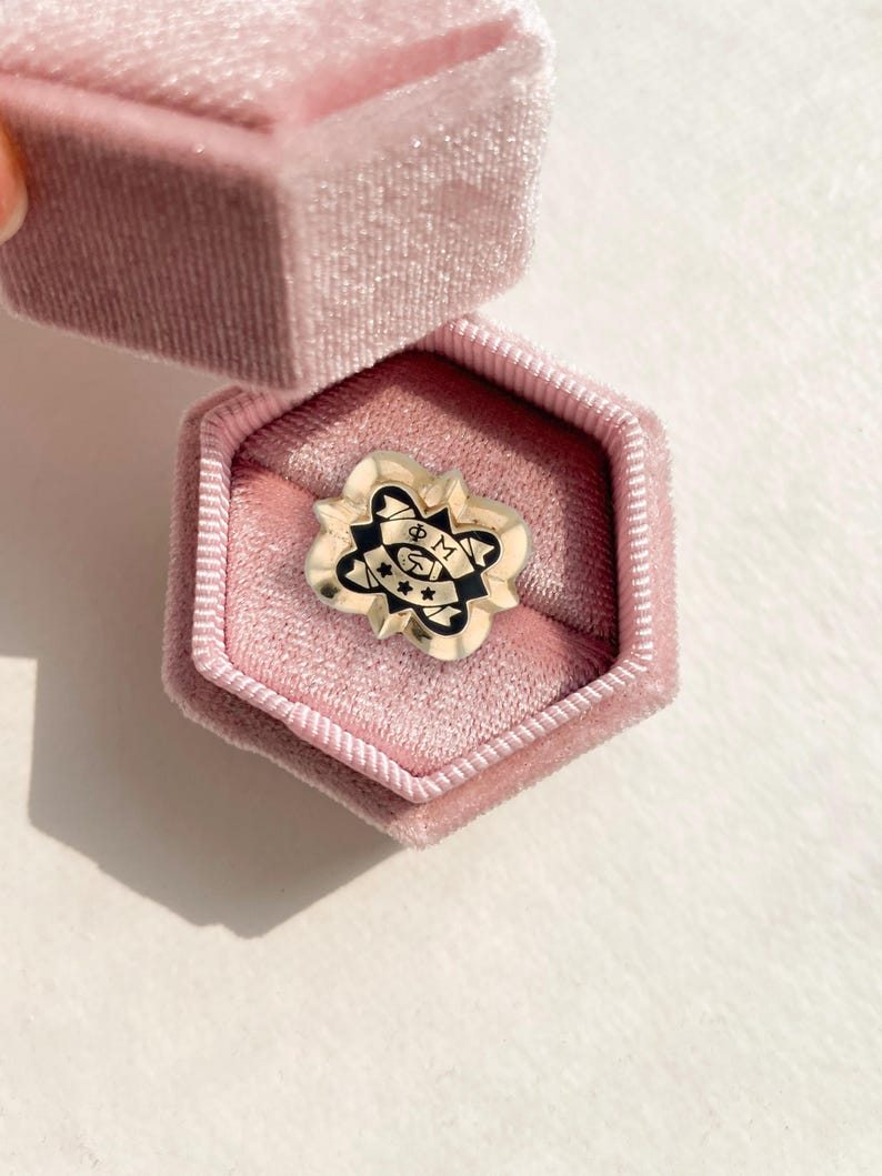 Velvet Badge Box for PHI MU Sorority | Sorority Gift | Initiation Gift ...