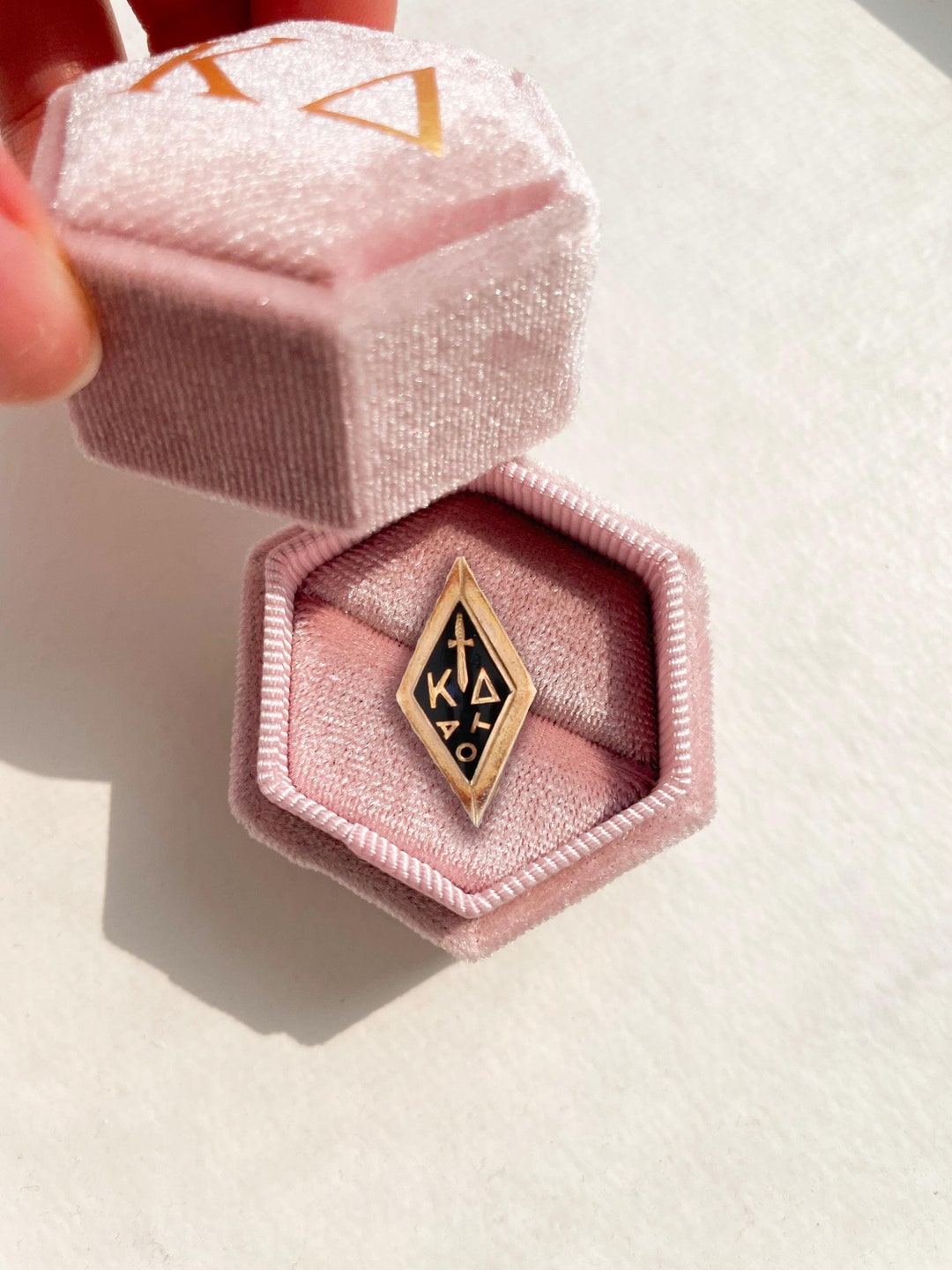 Velvet Badge Box for KAPPA DELTA Sorority | Kaydee Sorority Gift ...
