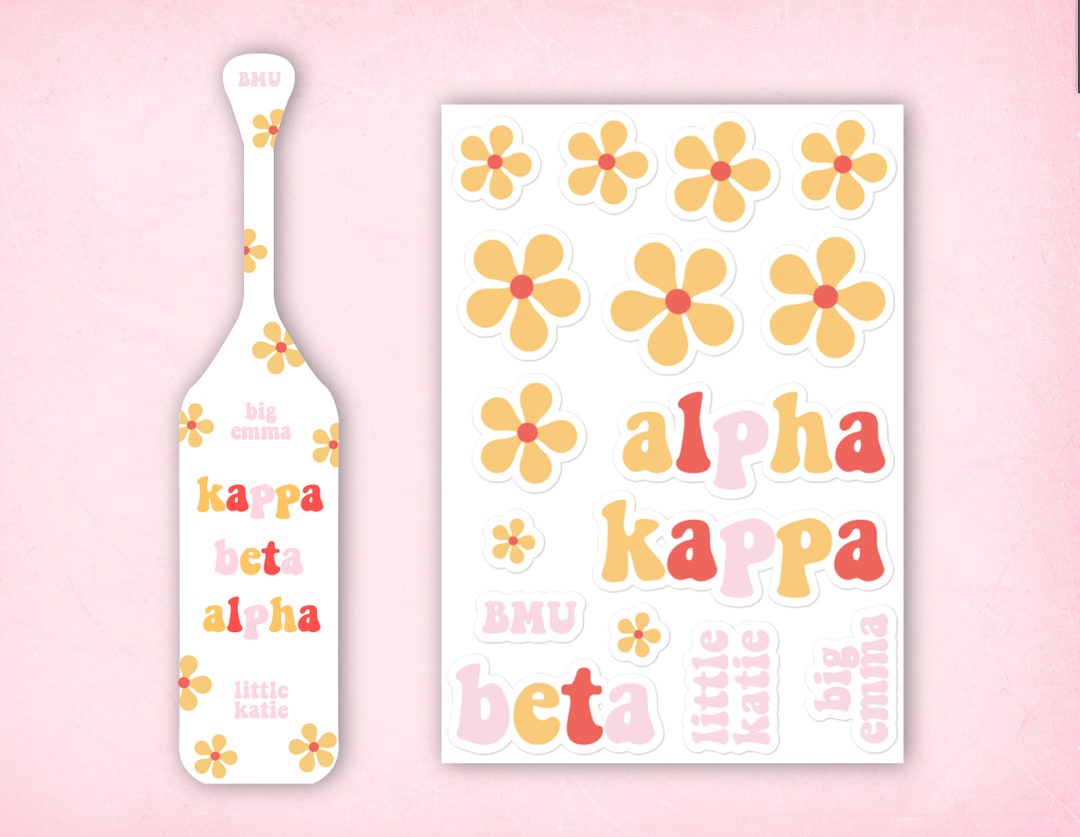 PADDLE STICKERS Customizable for Sorority Big Little Reveal - Etsy
