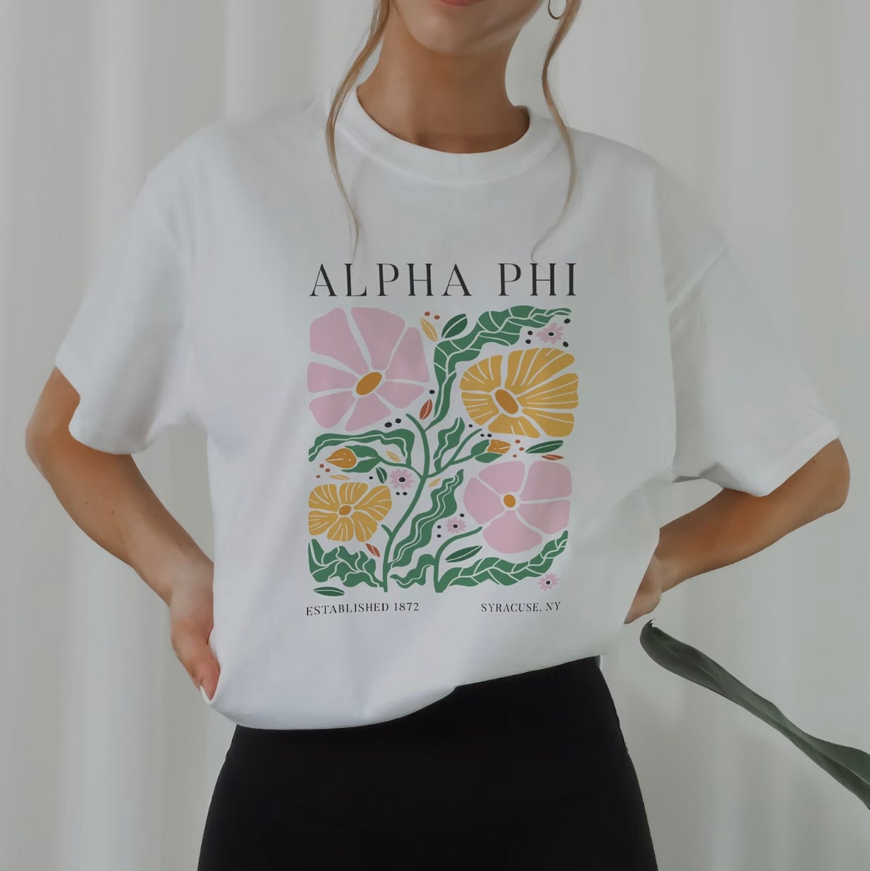 ALPHA PHI Oversized Shirt, APHI Sweatshirt, Sorority Merch, Hoodie, Bid ...
