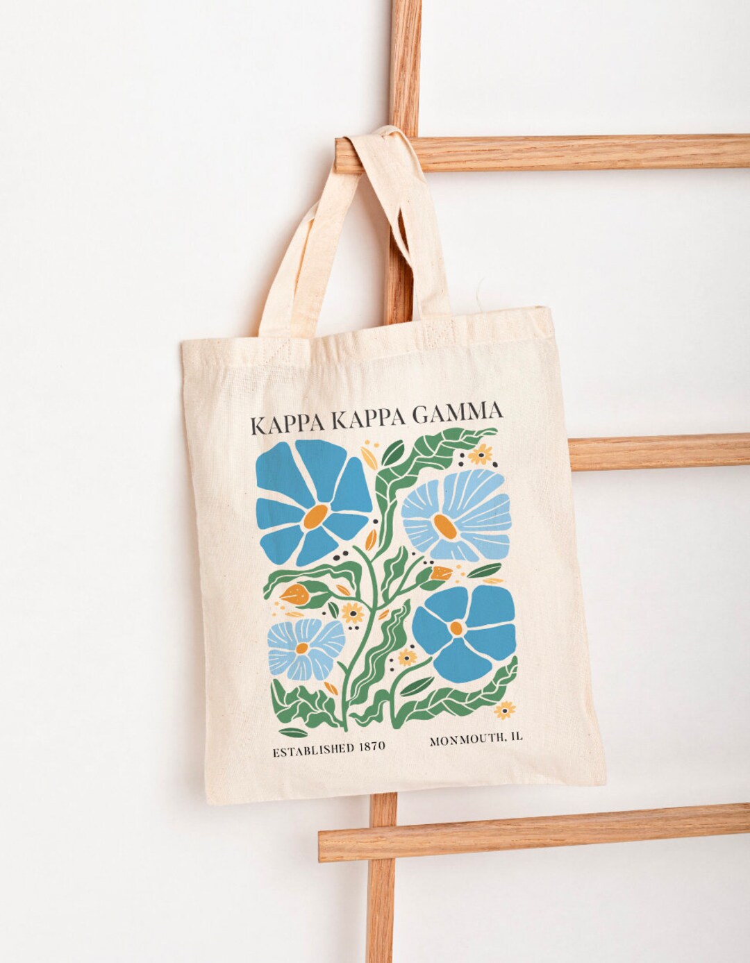 KAPPA KAPPA GAMMA Tote Bag With Boho Floral Pattern | Kappa Tote ...
