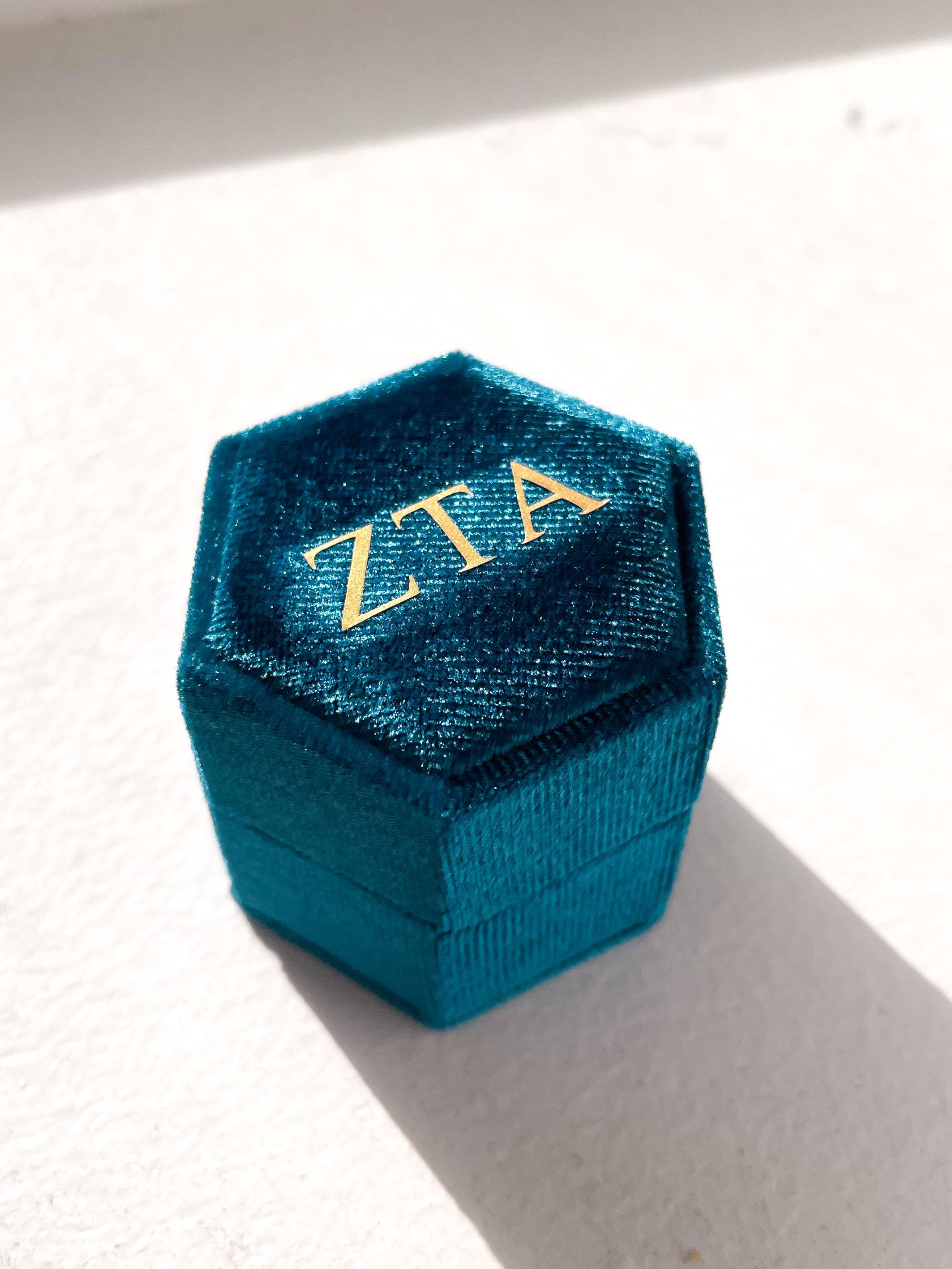 Velvet Badge Box for ZETA TAU ALPHA Sorority | Zta Sorority Gift ...