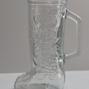 Vintage Glass Cowboy Boot Beer Mug With Handle, 16 Oz - Etsy