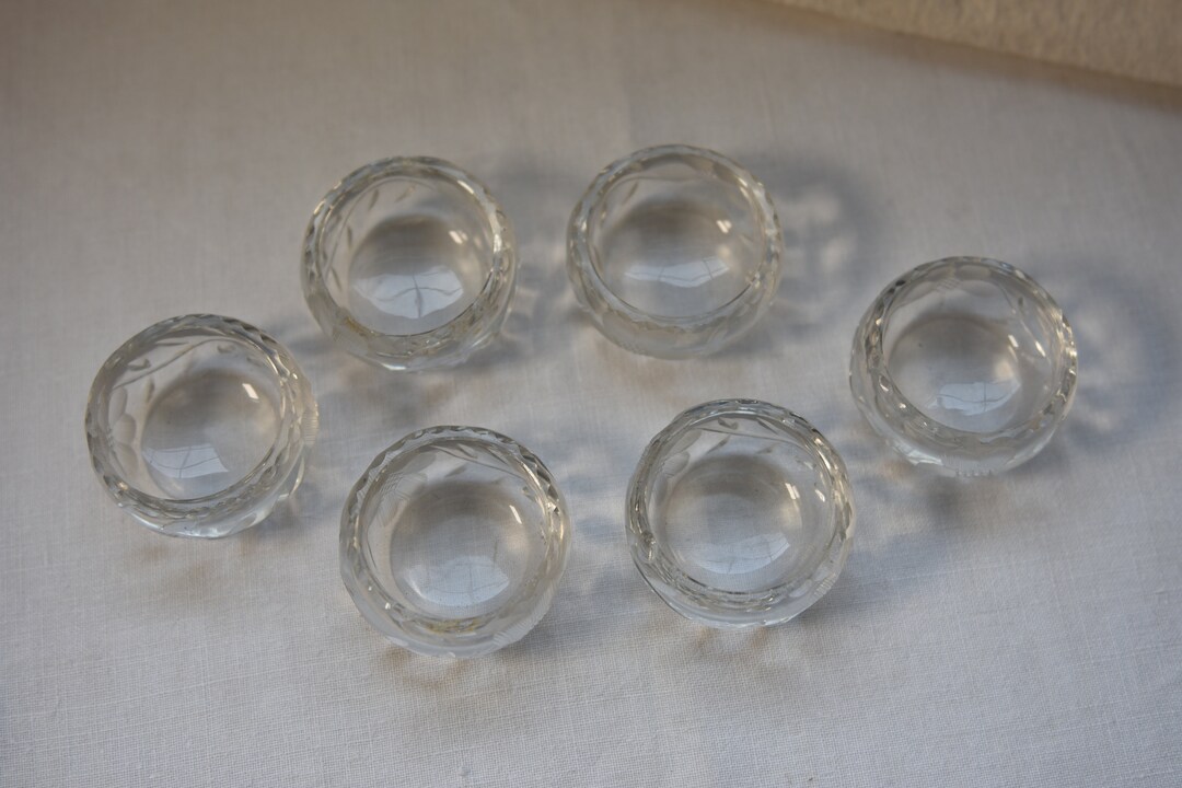 Antique Crystal Salt Cellar, Set of 6, 1920s - Etsy