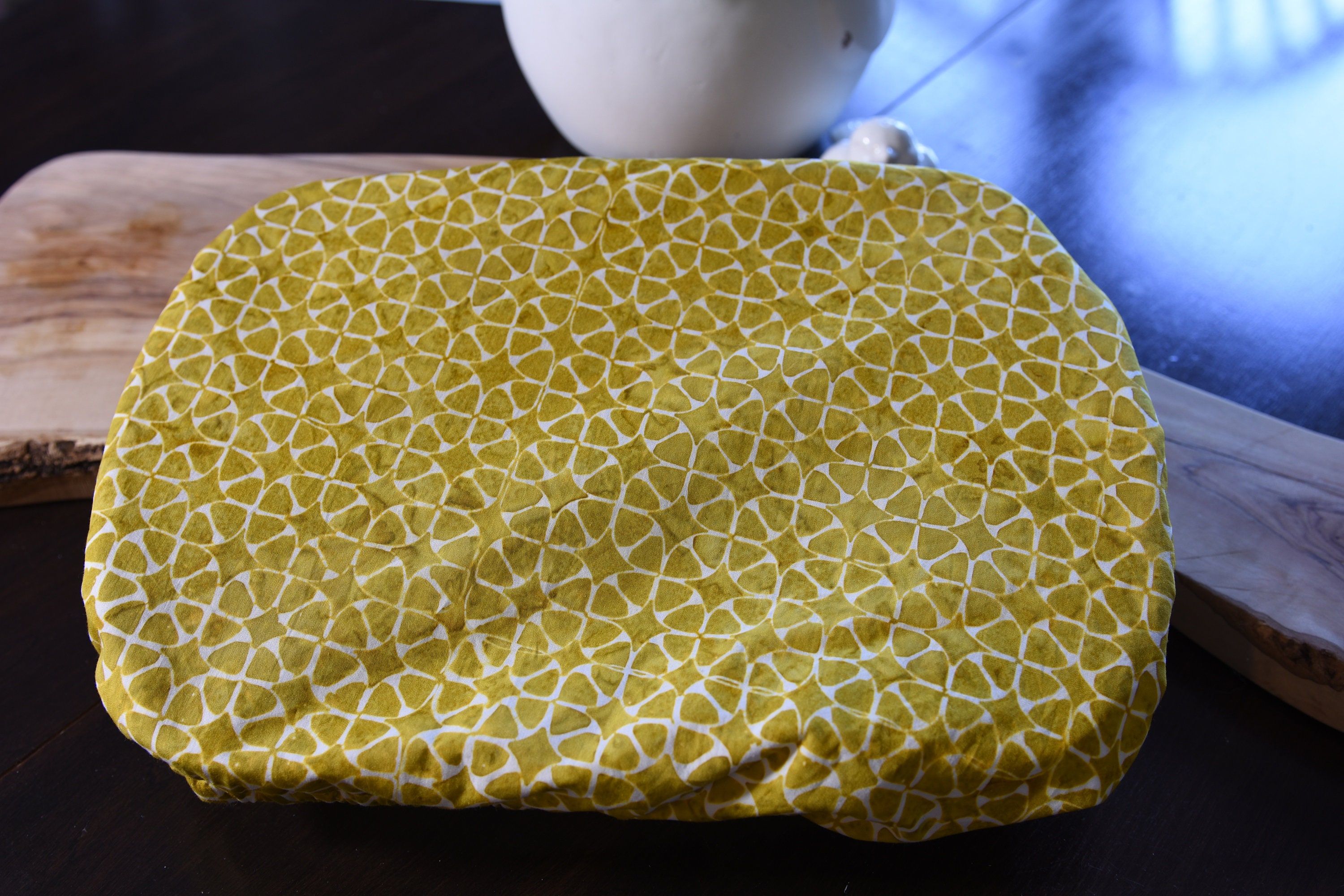 Reusable Rectangular Casserole Cover in Geometric Fabric, Waterproof ...