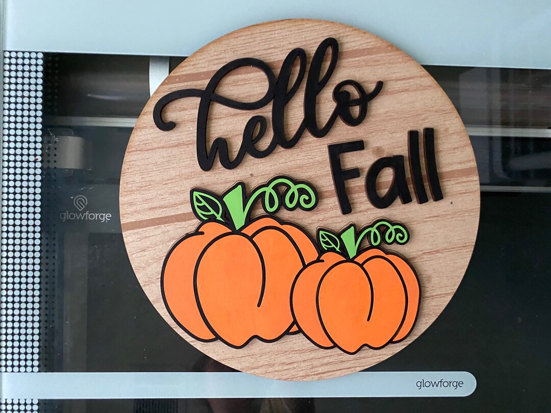 DIY Hello Fall Sign Handmade Hello Fall Laser Engraved - Etsy