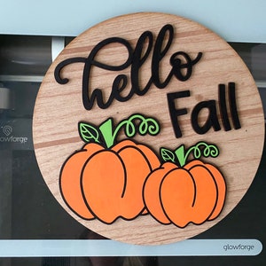 DIY Hello Fall Sign Handmade Hello Fall Laser Engraved - Etsy