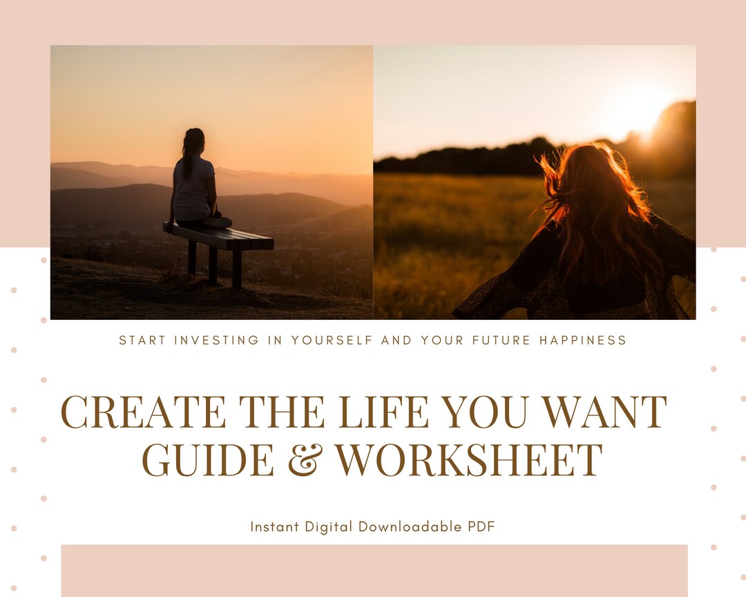 Create the Life You Want Guide & Fillable PDF Worksheet/life Coach ...