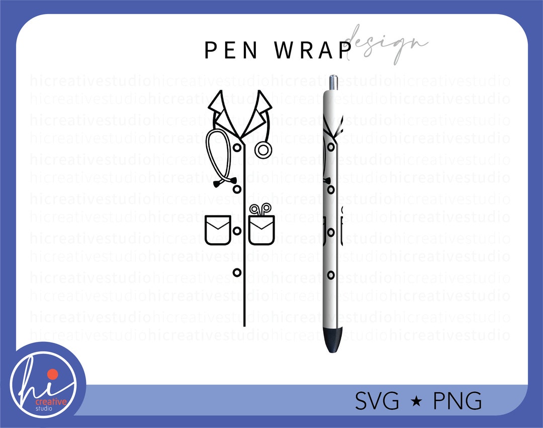 Doctor Scrub Life Pen Wraps, White Lab Coat Full Wrap Decal Ink Joy ...