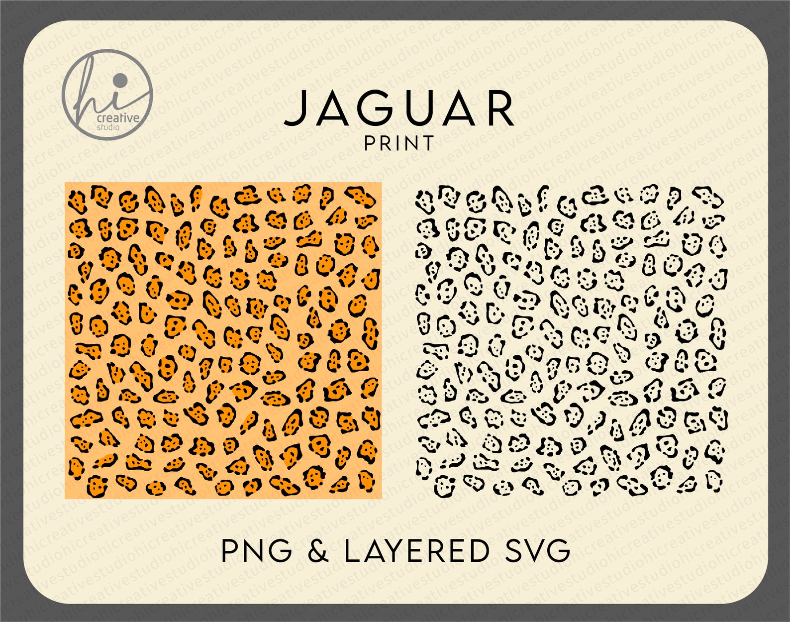Jaguar Print Pattern Svg, 2 Bundle Safari Animal Print Pattern Png ...