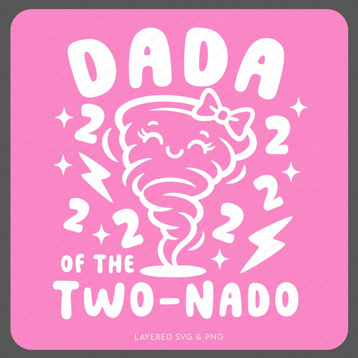 Dada of the Two-nado SVG PNG: Funny Toddler 2nd Birthday Matching ...
