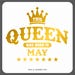 This Queen Was Born in May Svg Png, Birthday Queen Svg, May Birthday ...