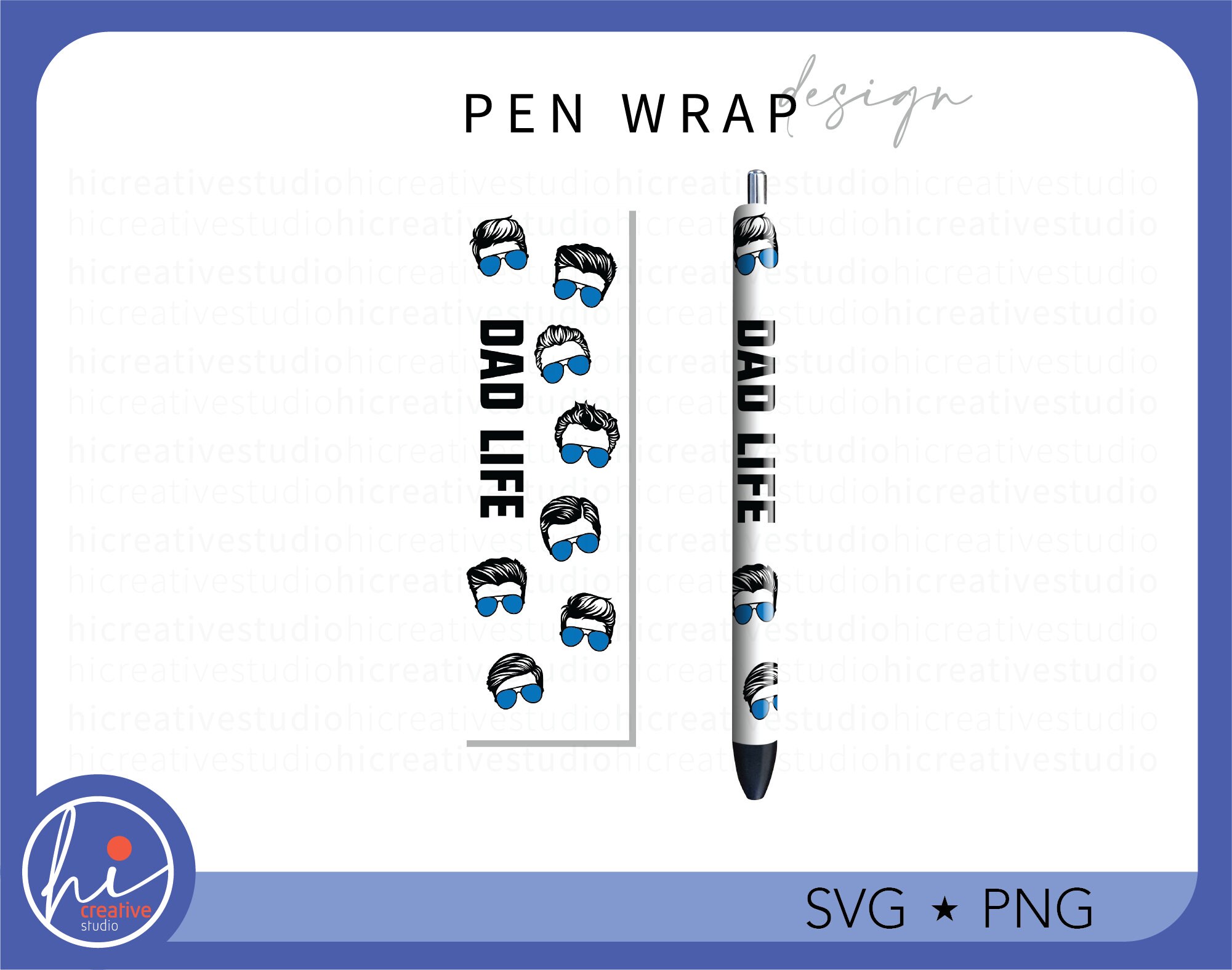 Dad Life Pen Wraps Svg Funny Fathers Day Full Wrap Decal Ink - Etsy France