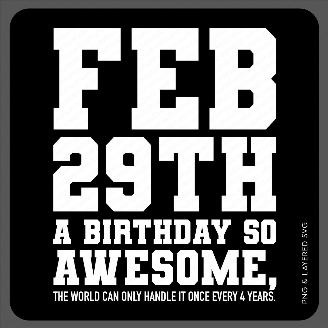 Leap Year Feb 29 Birthday so Awesome the World Can Only Handle It Once ...