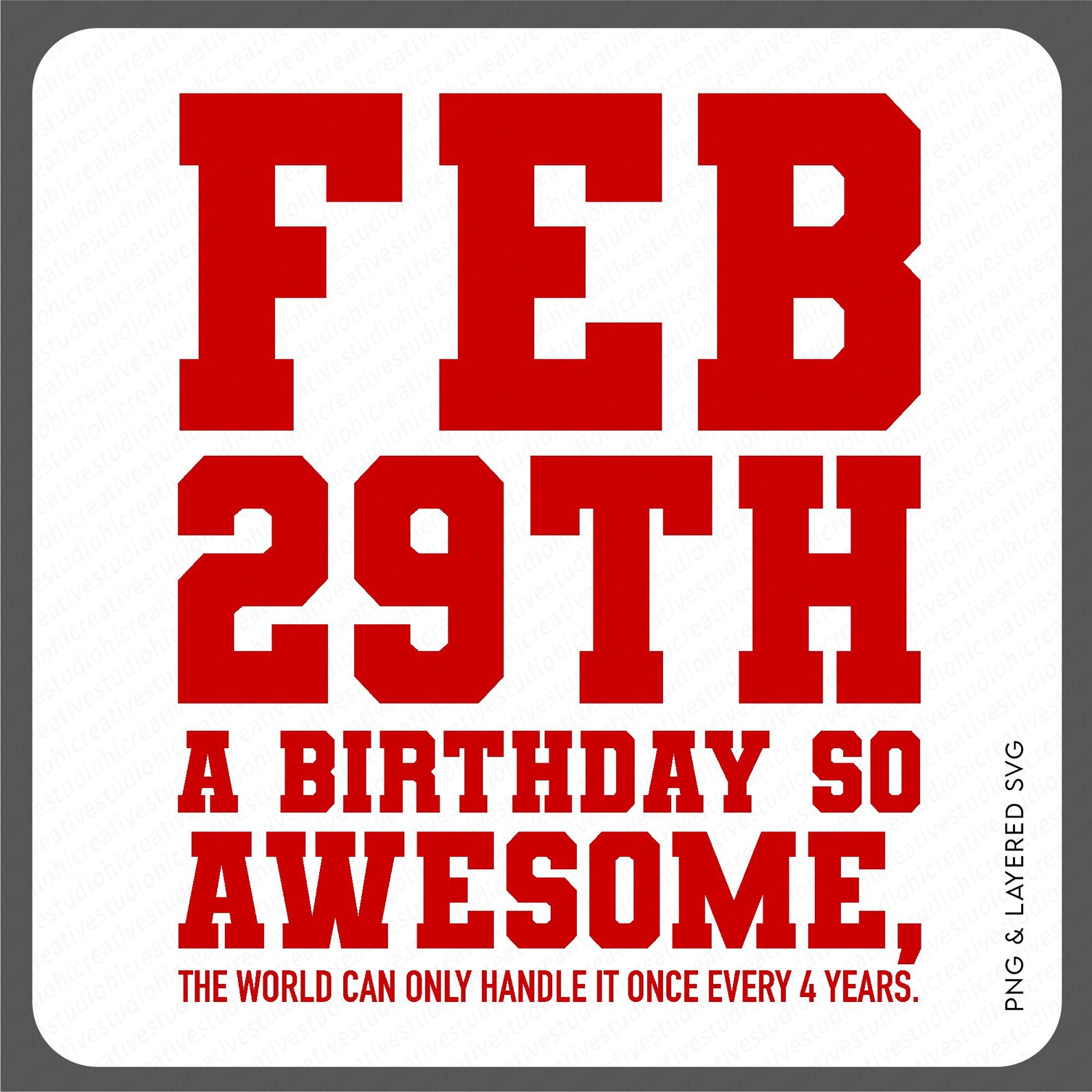 Leap Year Feb 29 Birthday so Awesome the World Can Only Handle It Once ...