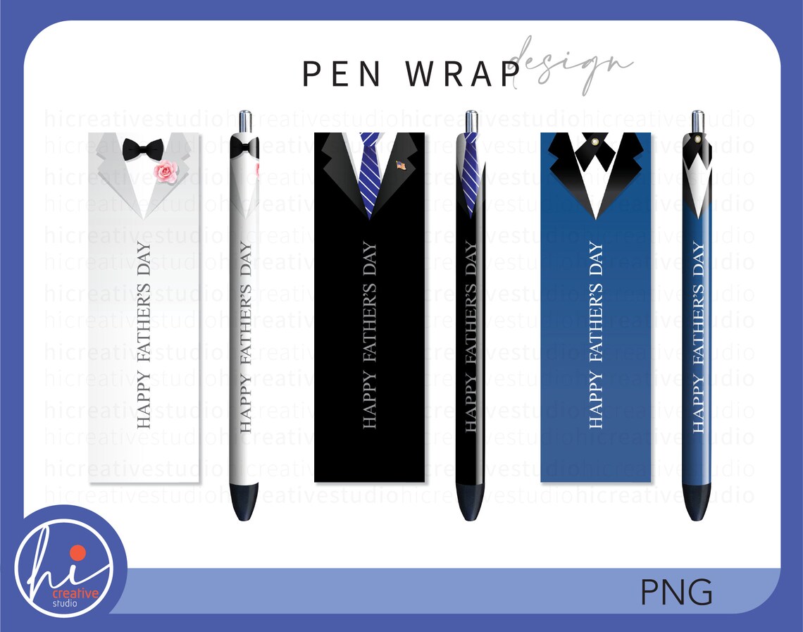 Happy Father's Day Pen Wraps Dad Grandpa Uncle Suit Full | Etsy