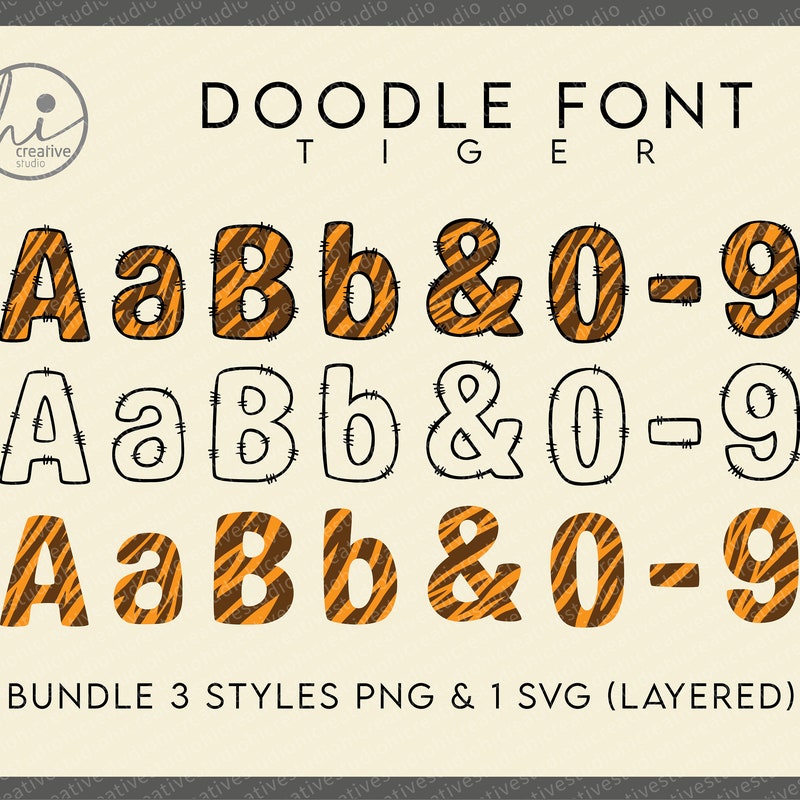 Tiger Font Svg - Etsy