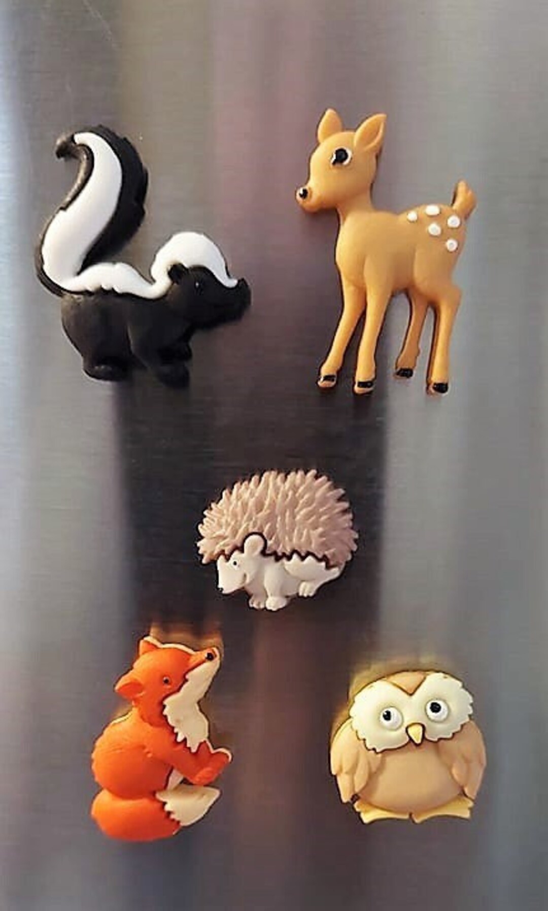 Woodland Animal Magnet 5 Piece Set, Refrigerator Magnets, Refrigerator ...