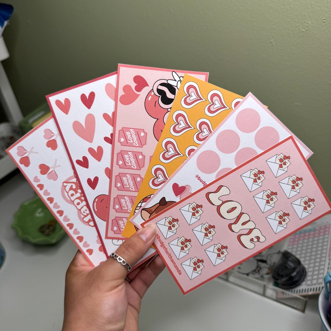 6 Pack MINI SAVINGS CHALLENGES | February Valentine's Day Love Themed ...