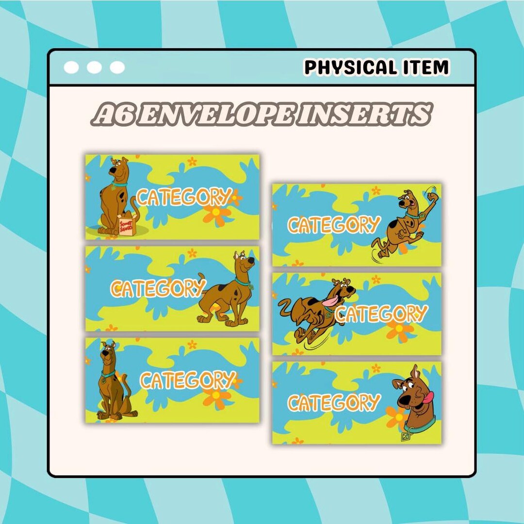 A6/ Personal Customizable Cute Colorful Laminated Cash Envelope Inserts ...