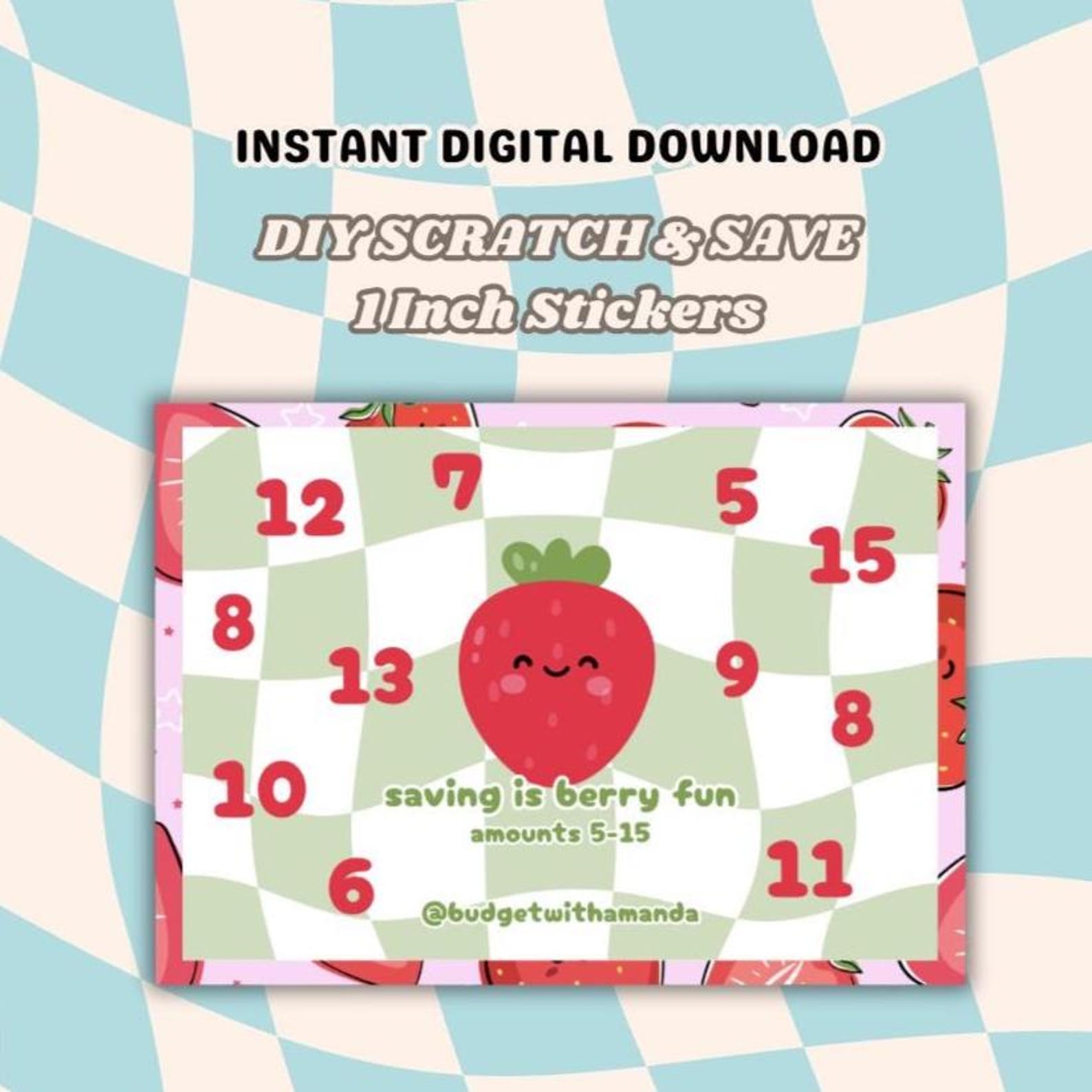 Savings Challenge Printable for Cash Stuffing | DIY Scratch & Save ...