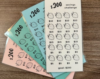 Spending Savings Challenge Laminated Tracker 100 Dollar Goal Savings ...