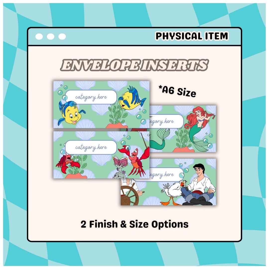 A5 or A6 SIZED Custom Cash Envelope Inserts | 2 Pattern & Finish ...