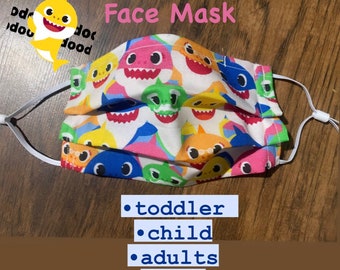 Baby Shark Face Mask | Etsy