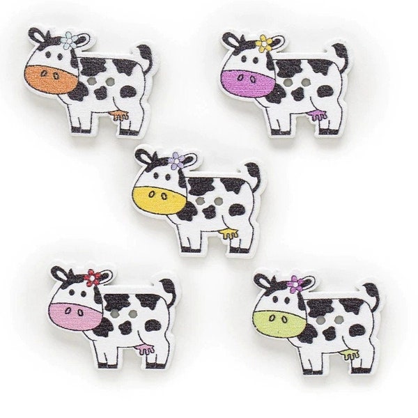 Cow Buttons - Etsy