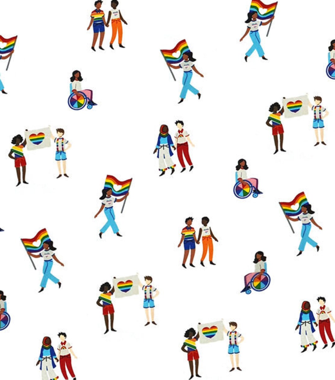 Pride Couples Flannel Fabric - 100% Cotton - BY THE 1/2 YARD - Etsy