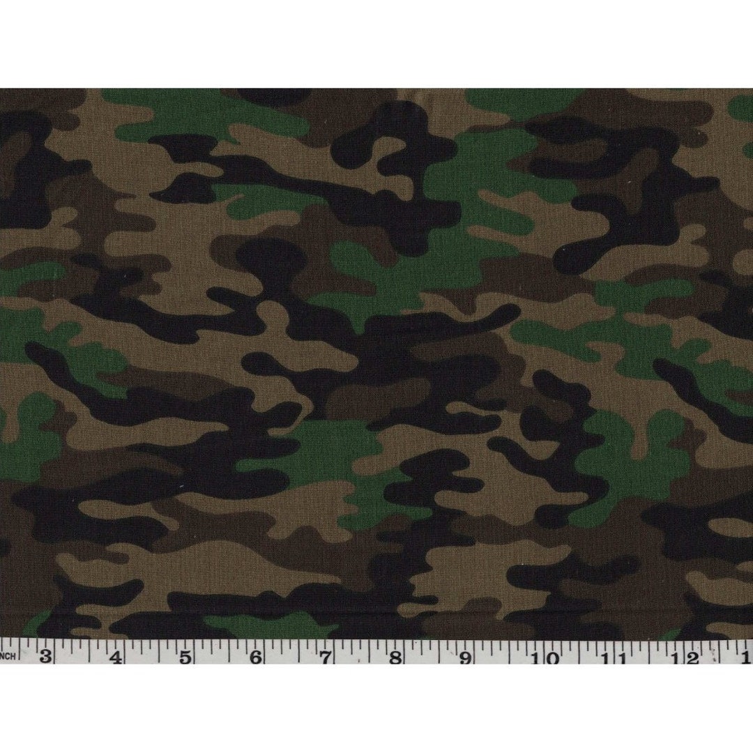 Classic Army Green Camouflage Quilting Fabric - 100% Cotton - Great for ...