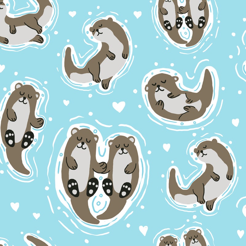 Otter Fabric - Etsy