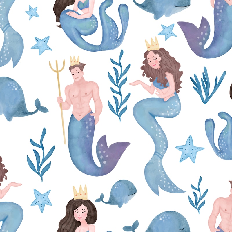 Mermaid Quilt Fabric - Etsy
