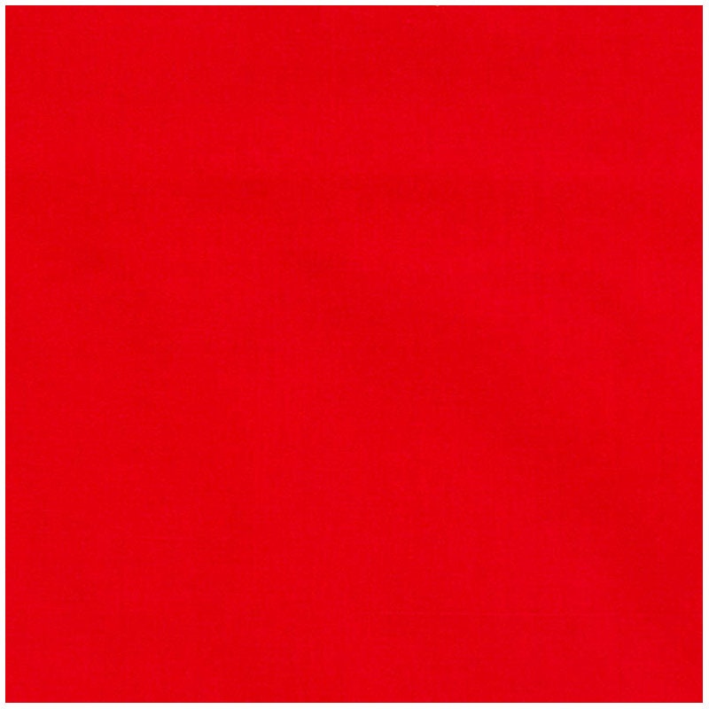 Solid Bright Red Combed Cotton Broadcloth C1013 - Quilting Fabric - 100 ...