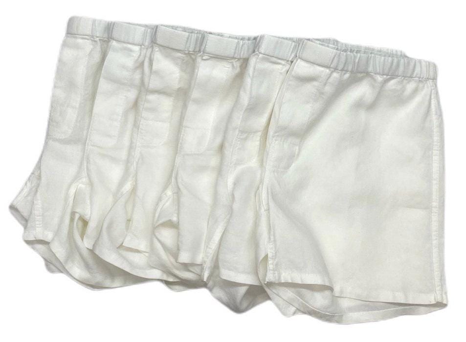 Linen Boxers Bundle for Men (x6) White Color, Small Size - Etsy